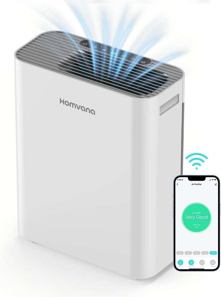 Homvana Air Purifiers For Bedroom Home Large Room, Smart App Control