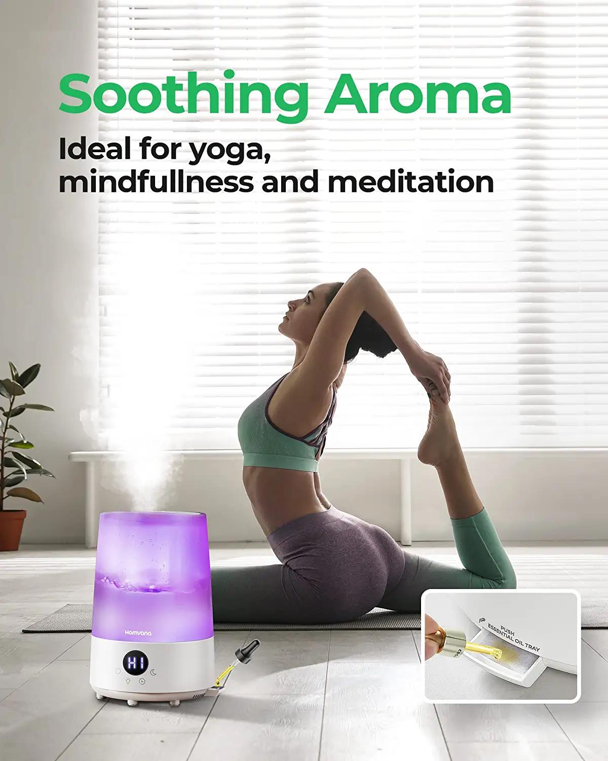 Homvana H101 Humidifier, 0.79 Gal (3l), Cool Mist Dry Burn, Bpa Free ...